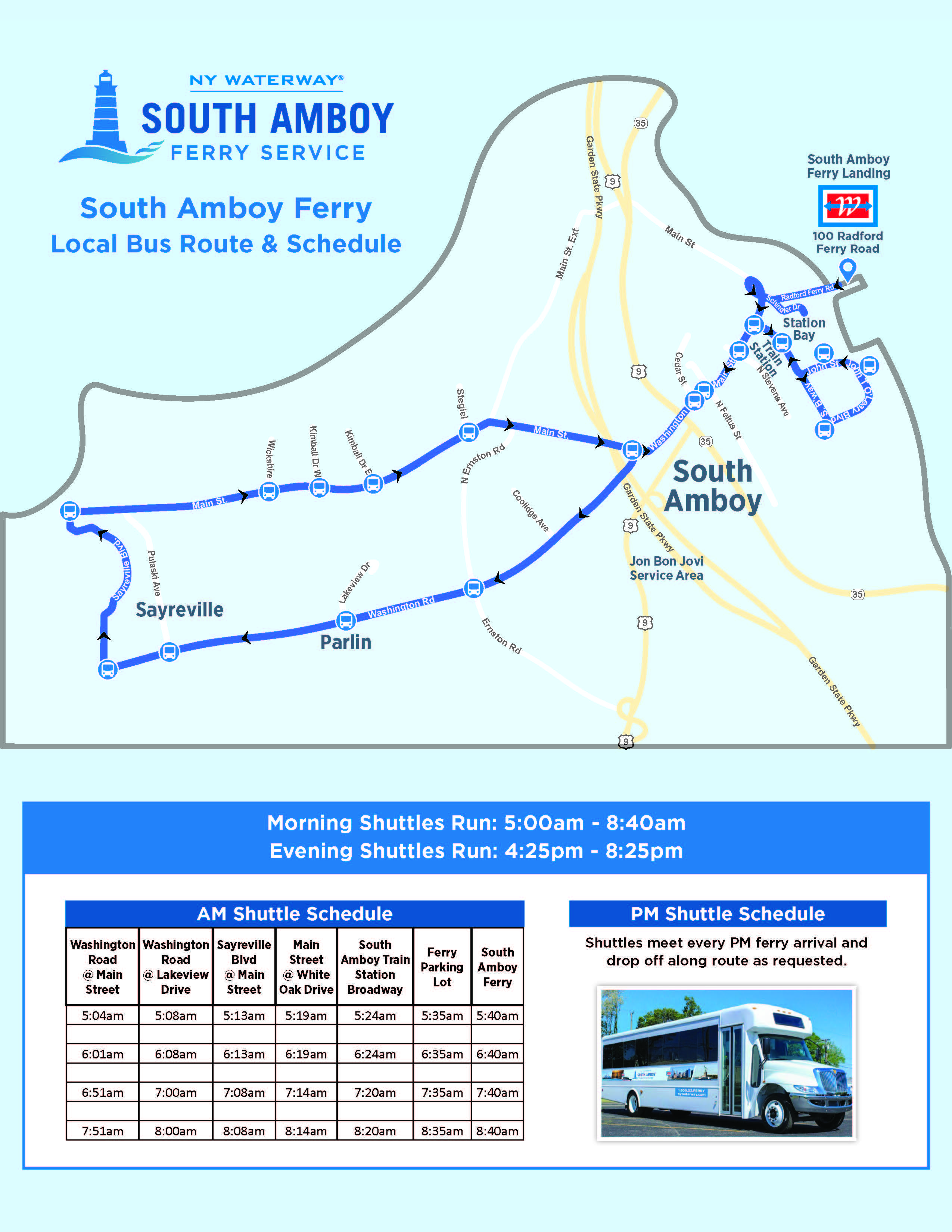 South Amboy Ferry Service to Downtown & Midtown